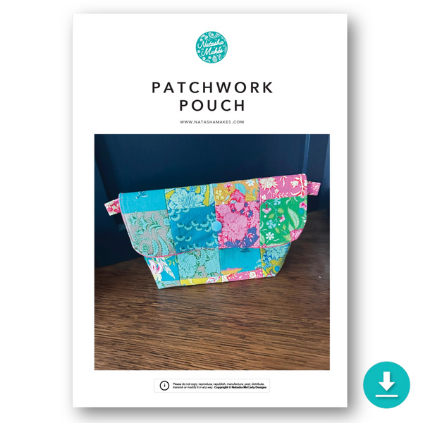INSTRUCTIONS: Patchwork Pouch: DIGITAL DOWNLOAD – Natasha Makes