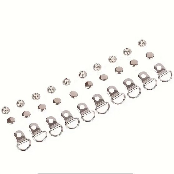 Hardware D Ring Rivets Set Of Ten Silver Colour Natasha Makes