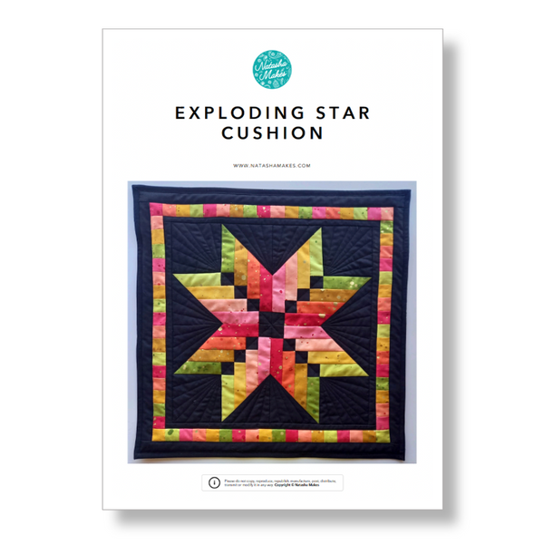 INSTRUCTIONS: 'Exploding Star' Cushion Pattern: PRINTED VERSION – Natasha Makes