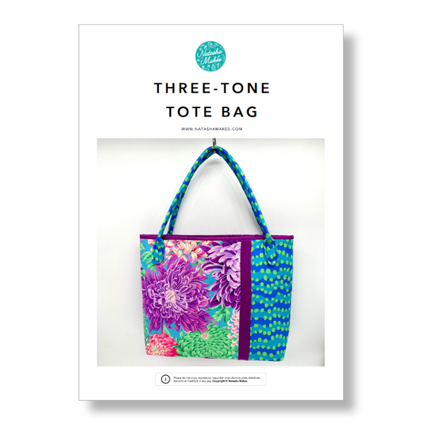 INSTRUCTIONS: Three-Tone Tote Bag: PRINTED VERSION – Natasha Makes
