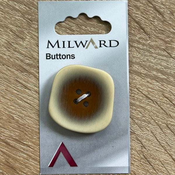 BUTTON: Milward 1203 G: Natural 1½" Diameter Rounded Square – Natasha Makes