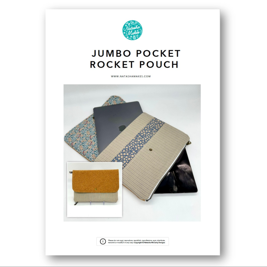 INSTRUCTIONS: Jumbo Pocket Rocket Pouch: PRINTED VERSION – Natasha Makes