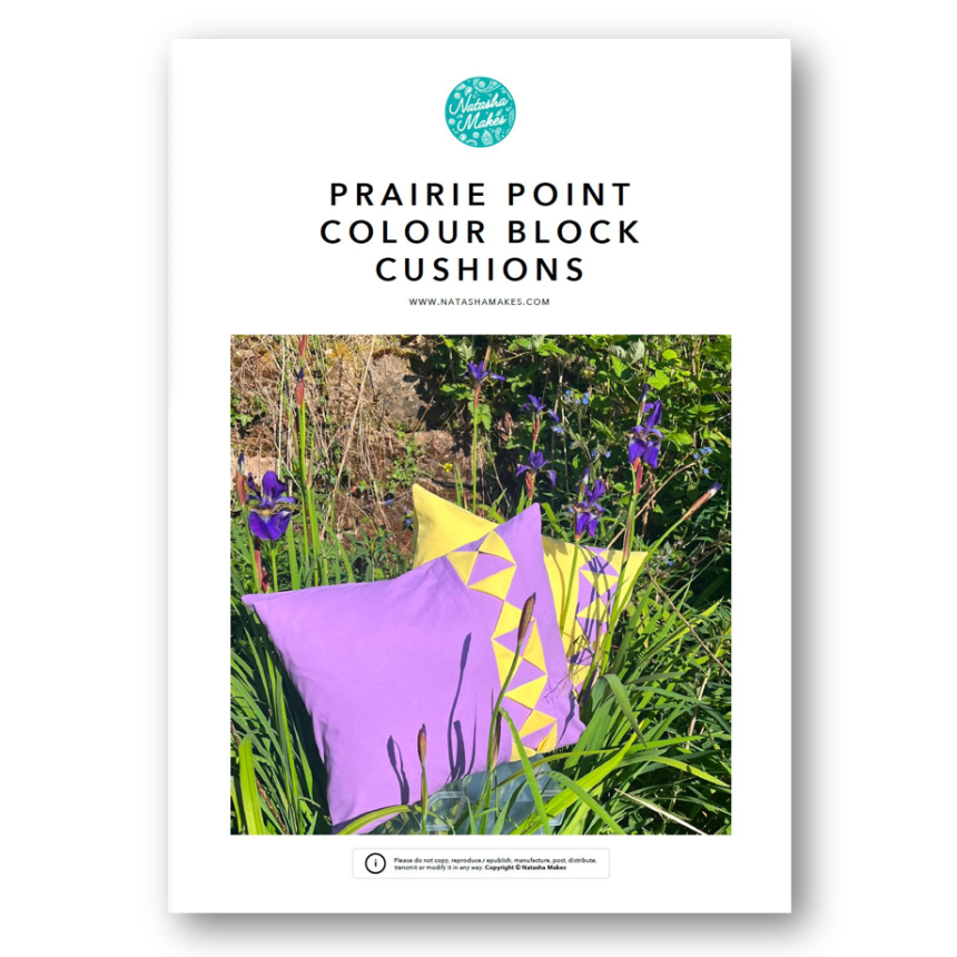 INSTRUCTIONS: Prairie Point Colour Block Cushion Cover: PRINTED VERSIO ...