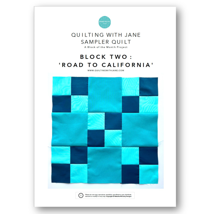 INSTRUCTIONS: Quilting With Jane Sampler Quilt | Block 2 'Road to Cali ...