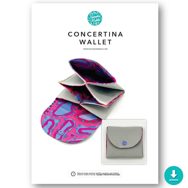 INSTRUCTIONS: Concertina Wallet: DIGITAL DOWNLOAD – Natasha Makes