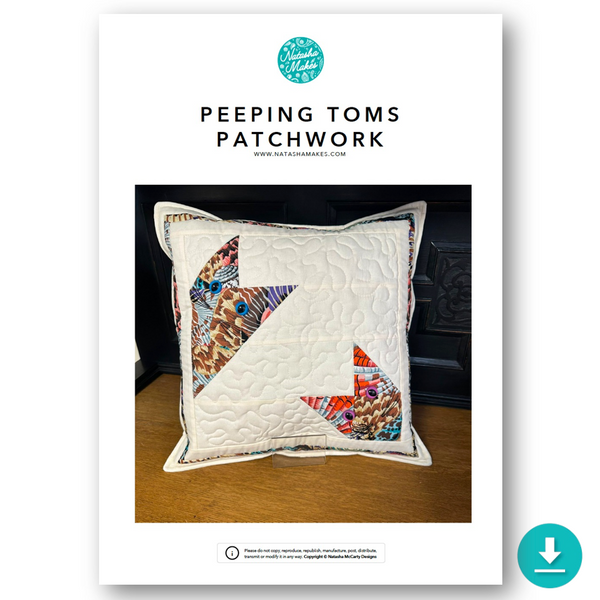 INSTRUCTIONS: Peeping Toms Patchwork Pattern: DIGITAL DOWNLOAD ...