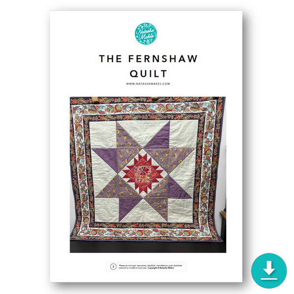 INSTRUCTIONS: The Fernshaw Quilt Pattern: DIGITAL DOWNLOAD – Natasha Makes