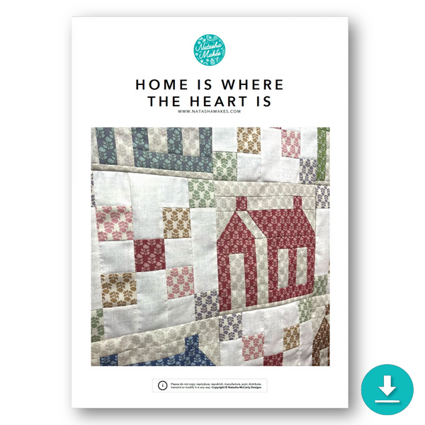 INSTRUCTIONS: 'Home Is Where The Heart Is' Quilted Wall Hanging Patter ...