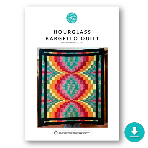 INSTRUCTIONS: Hourglass Bargello Quilt: DIGITAL DOWNLOAD – Natasha Makes