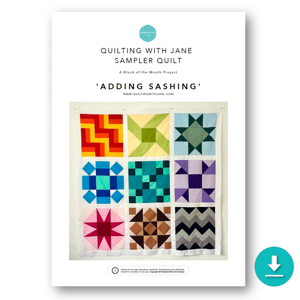 INSTRUCTIONS: Quilting With Jane Sampler Quilt | Month 10 'Adding Sash ...