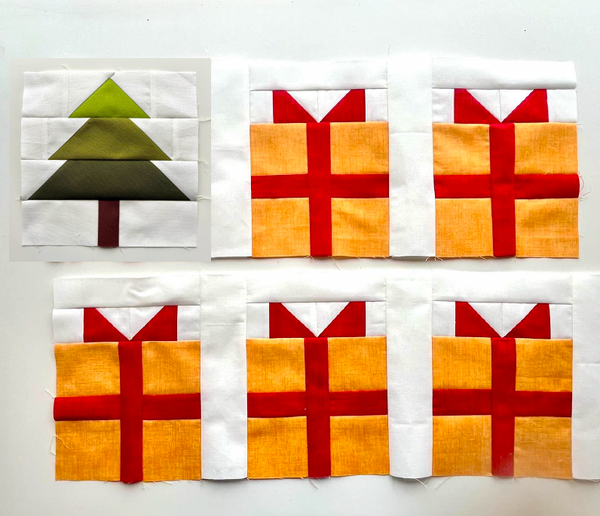 INSTRUCTIONS: Quilting With Jane Sew-A-Row BOTM | 'Parcels and Tree' B ...