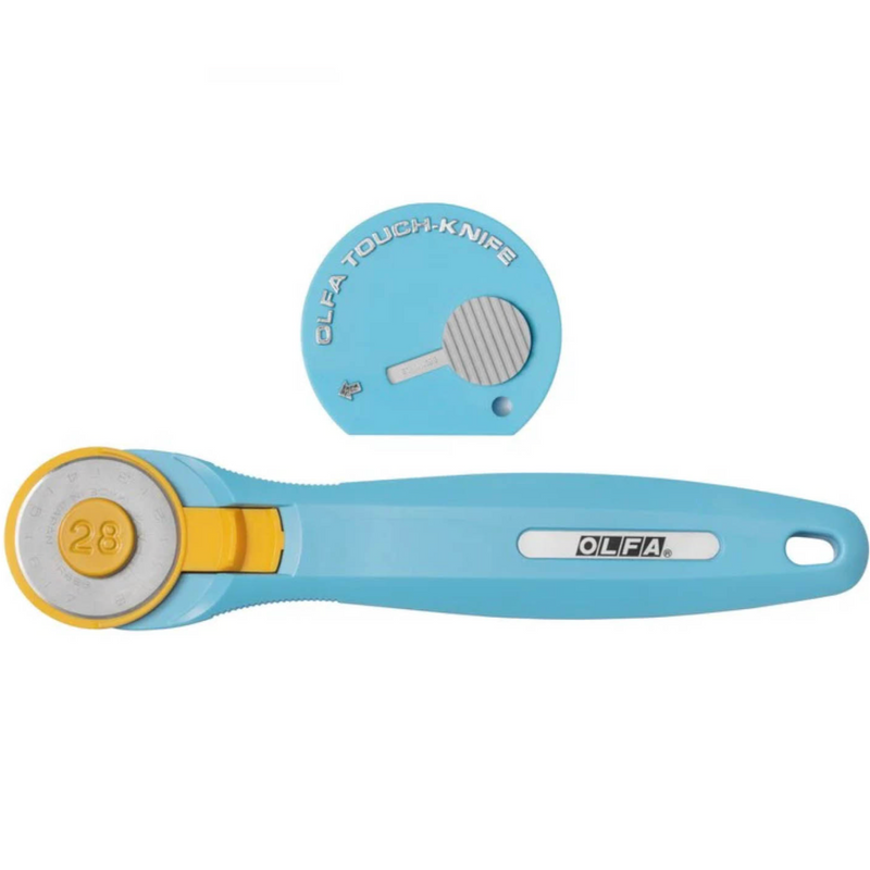OLFA: Rotary Cutter (28mm Diameter) and Touch Knife: AQUA – Natasha Makes