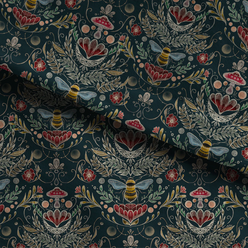 FABRIC BUNDLE: Five PRECUT French Velvet Designs: Approx 50cm x 45cm ...