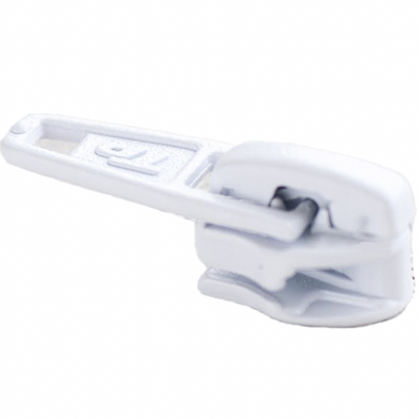HARDWARE: Metal Zip Slider & Pull: PLAIN: Size 5: WHITE – Natasha Makes