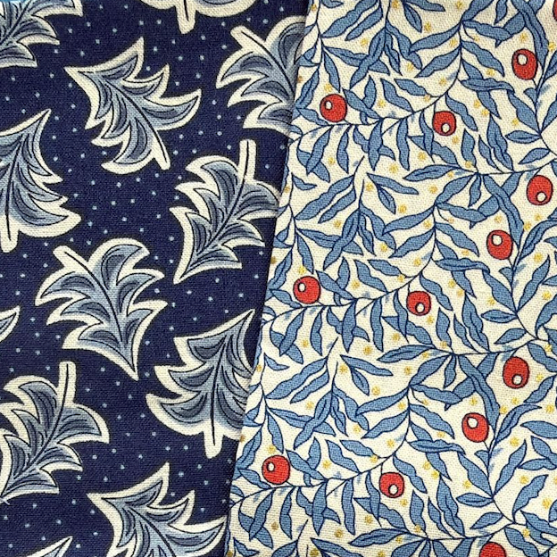 FAT QUARTER DUO: Liberty Fabrics | Merry & Bright 'Holiday Berries' Bl ...
