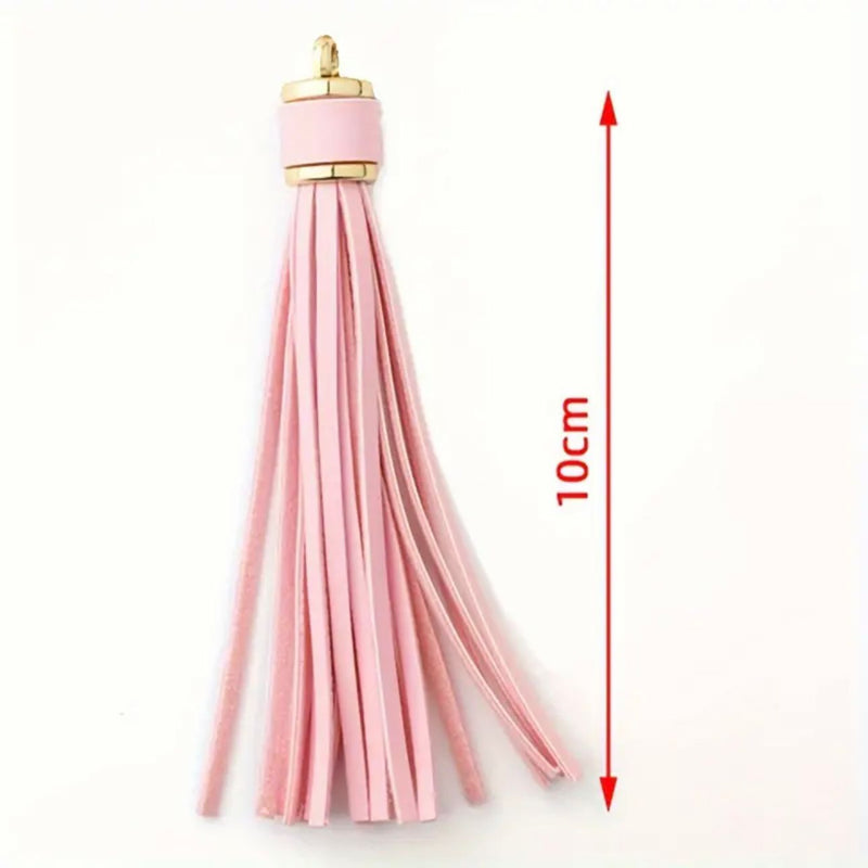 ACCESSORY: Lucky Dip TRIO of 10cm PU Leather Tassel Pendants: Assorted ...