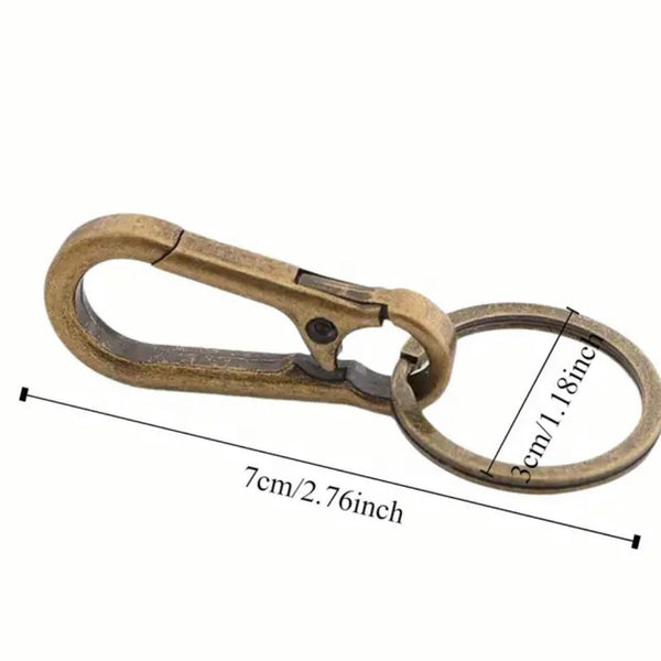 HARDWARE: 7cm Snap Hook and Split Ring Key Ring Clasp: Antique Bronze ...