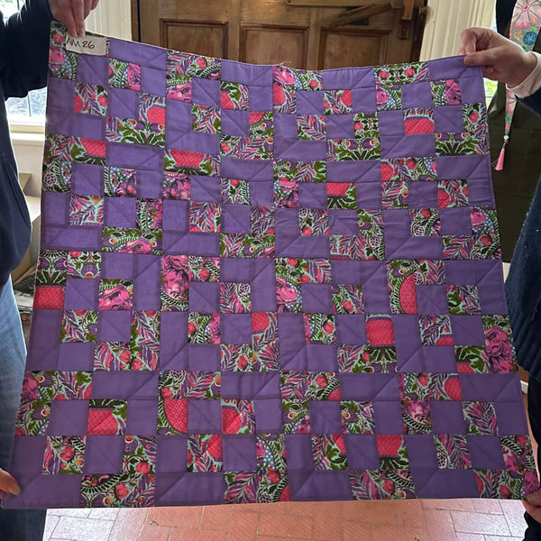 SAMPLE SALE: 26BR: Four Squared Quilt | Tula Pink 'Roar' T Rex fabric ...