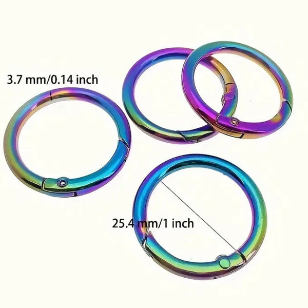 HARDWARE: Set of Four 1" Spring O Rings: RAINBOW – Natasha Makes
