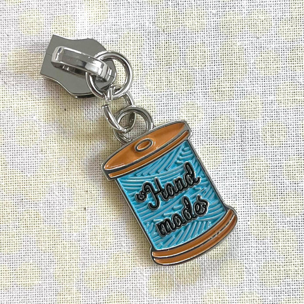 HARDWARE: Metal Zip Slider with Zipper Pull x 1: SIZE 5: 'HAND MADE' C ...
