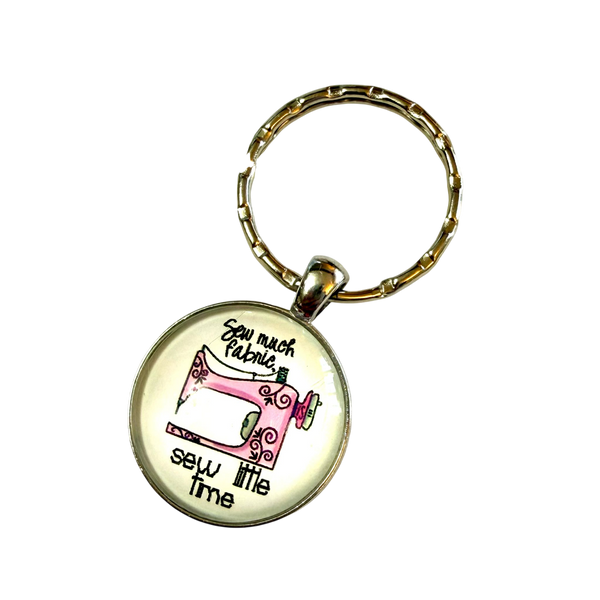 ACCESSORY: Sew Much Fabric Sew Little Time Keyring – Natasha Makes