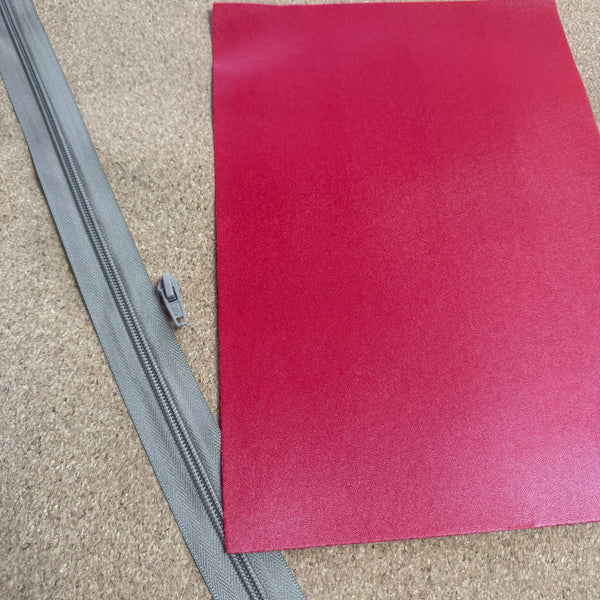 FABRIC + ZIP KIT: PU Trim Case: Red option – Natasha Makes