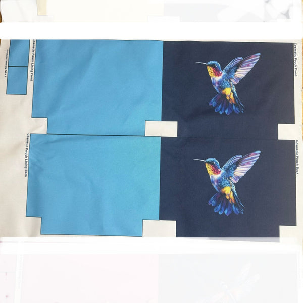 FABRIC KIT + ZIP: Waterproof Cosmetic Bag: Nature 2 (Hummingbird ...