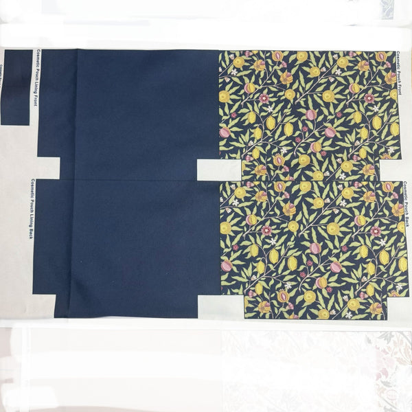 FABRIC KIT + ZIP: Waterproof Cosmetic Bag: Morris 3 (Fruit) – Natasha Makes