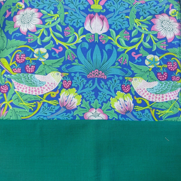 HALF METRE DUO: Kaffe Fassett x Morris & Co 'Strawberry Thief' Blue ...