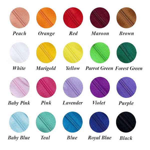 ZIPS: 20-Piece Zip MEGA BUNDLE: 4" / 10cm length: One Each of Twenty C ...