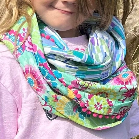 SAMPLE SALE: 26AS: Kaffe Fassett Collective Infinity Scarf with Bright ...