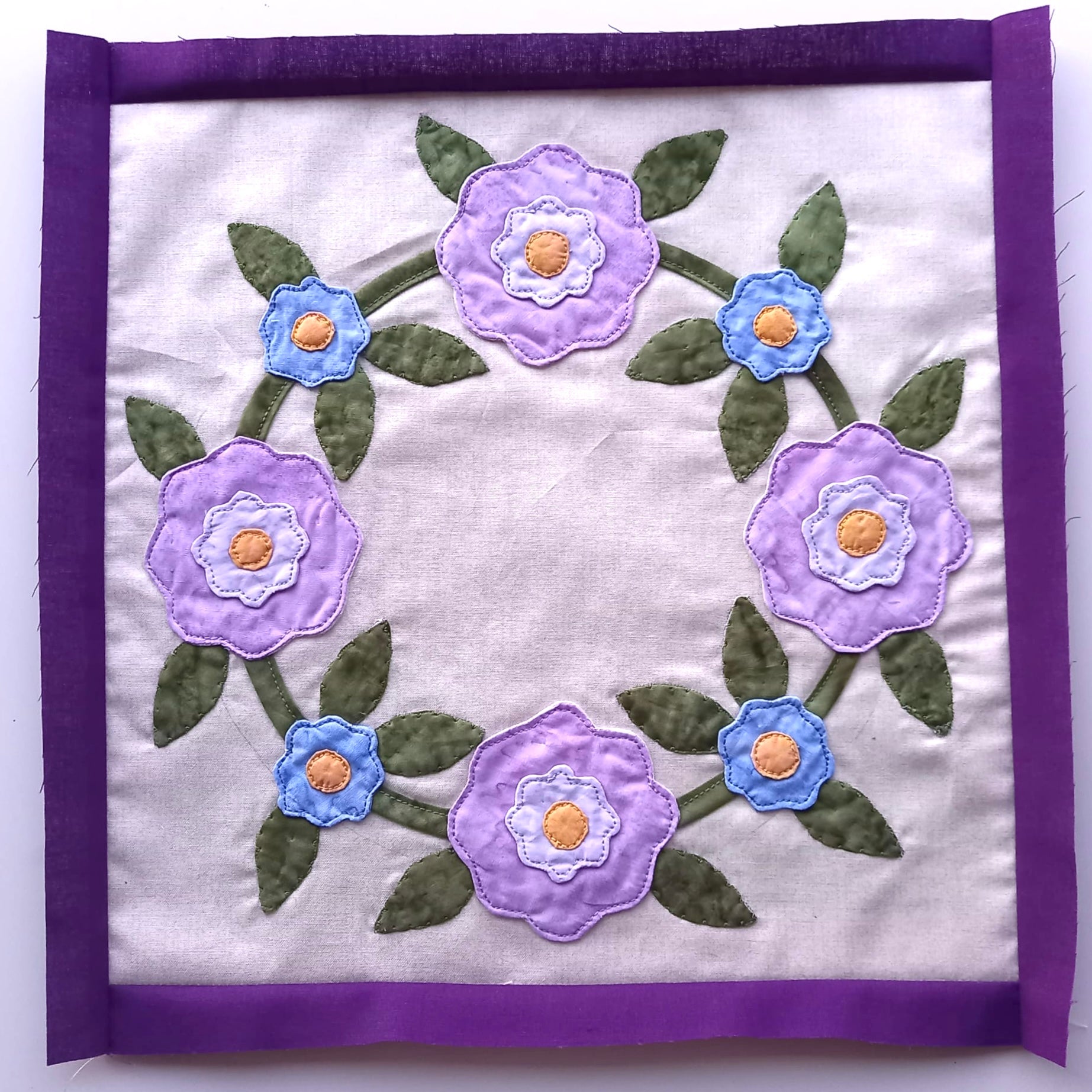 INSTRUCTIONS with Template: Calendar Quilt | BLOCK 5 'May Flowers': PR ...