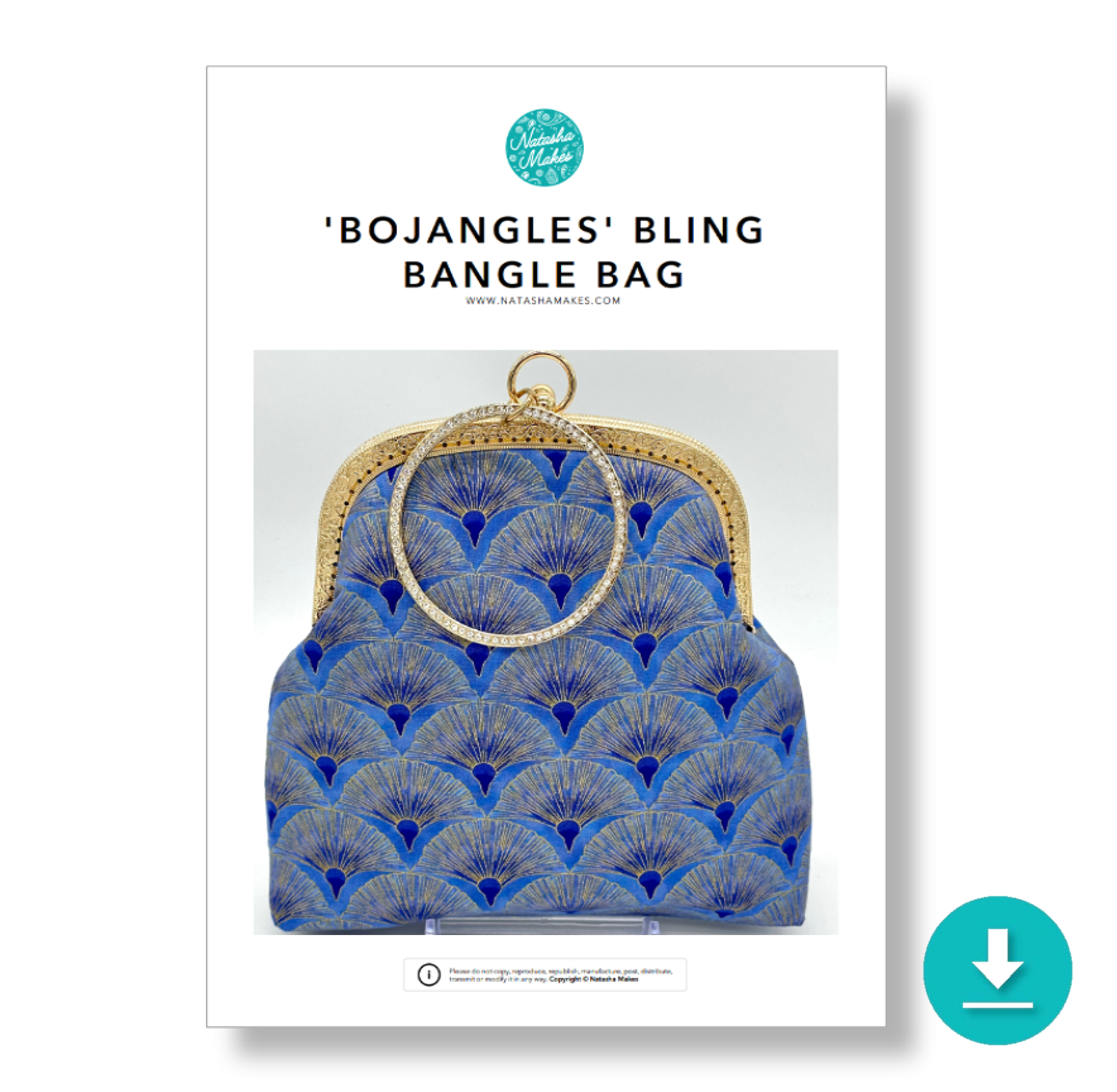 INSTRUCTIONS: Bojangles Bling Bangle Bag: DIGITAL DOWNLOAD – Natasha Makes