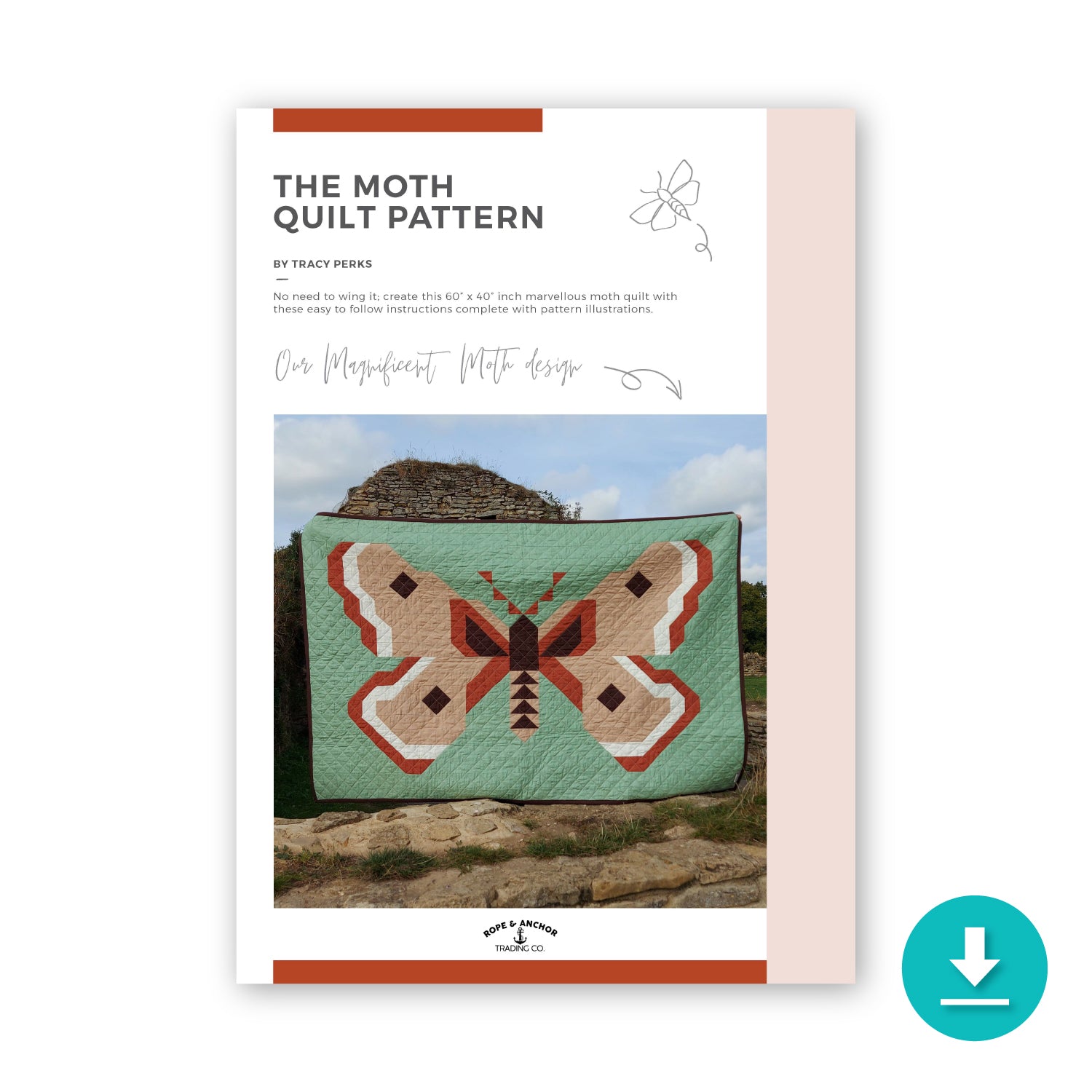 INSTRUCTIONS: Tracy Perks 'The Moth' Quilt Pattern: DIGITAL DOWNLOAD ...