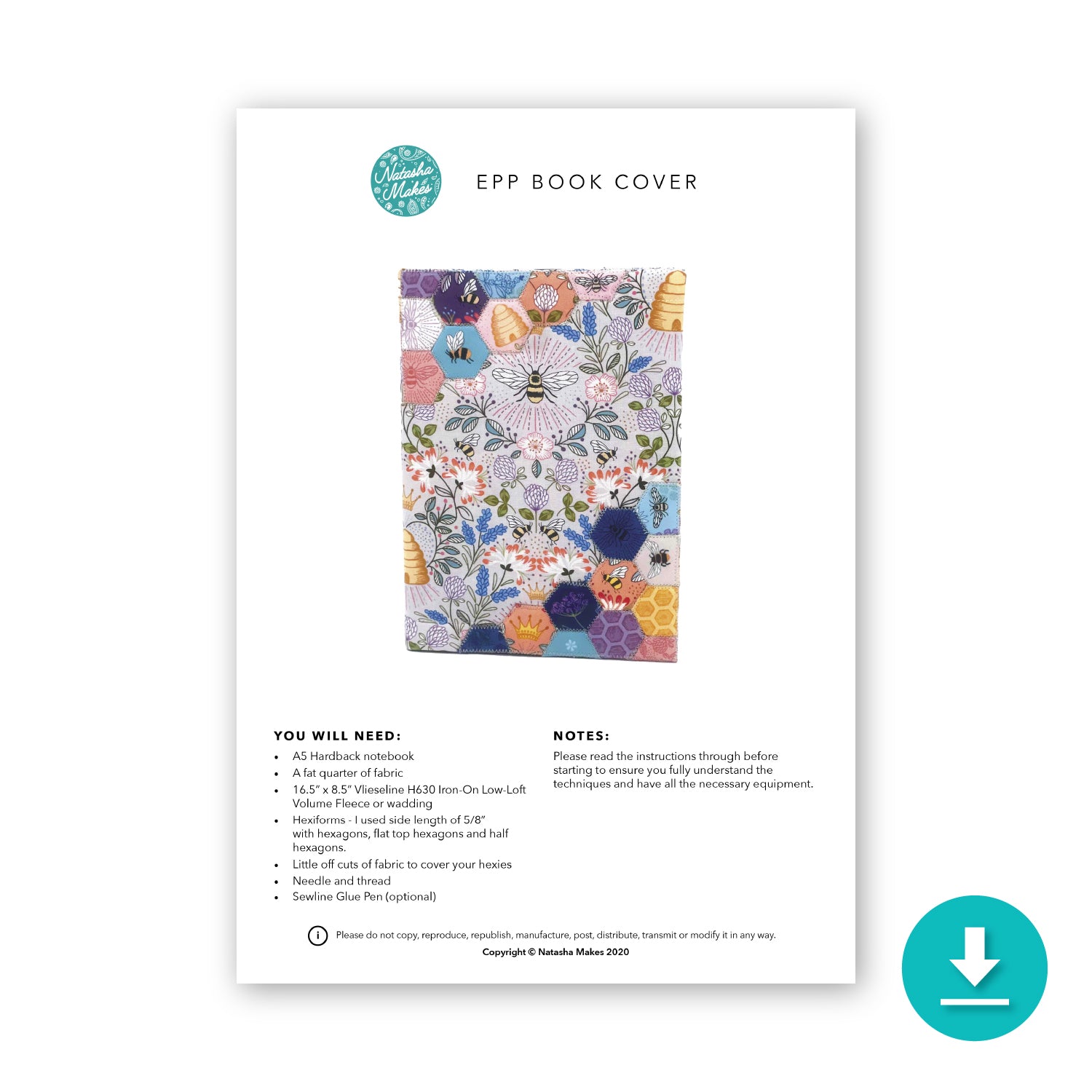 INSTRUCTIONS: EPP Book Cover: DIGITAL DOWNLOAD – Natasha Makes