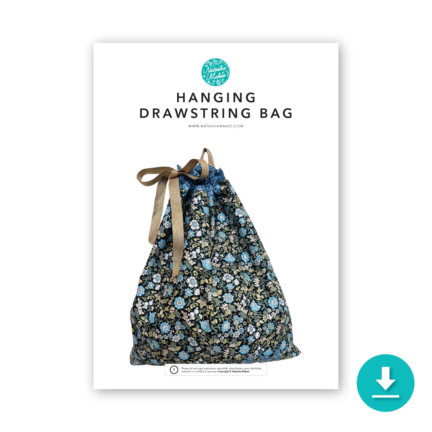 INSTRUCTIONS: Hanging Drawstring Bag: DIGITAL DOWNLOAD – Natasha Makes