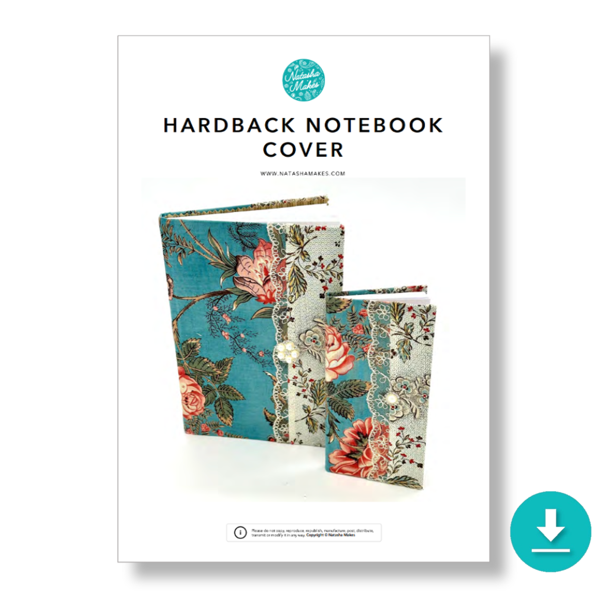 INSTRUCTIONS: Hardback Notebook Cover: DIGITAL DOWNLOAD – Natasha Makes