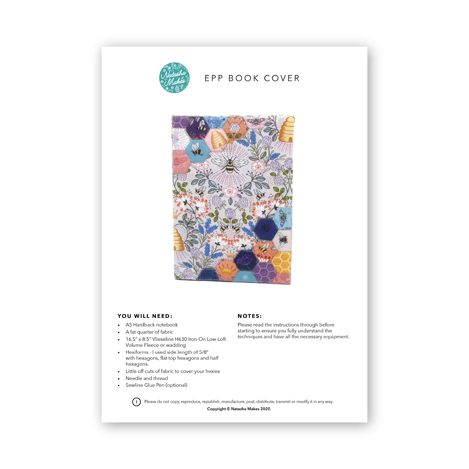 INSTRUCTIONS: EPP Book Cover: PRINTED VERSION – Natasha Makes