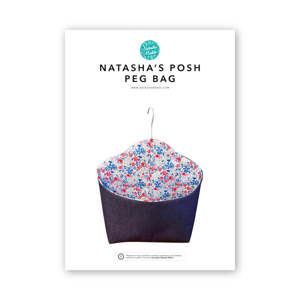 INSTRUCTIONS + TEMPLATE: Natasha's Posh Peg Bag: DIGITAL DOWNLOAD ...
