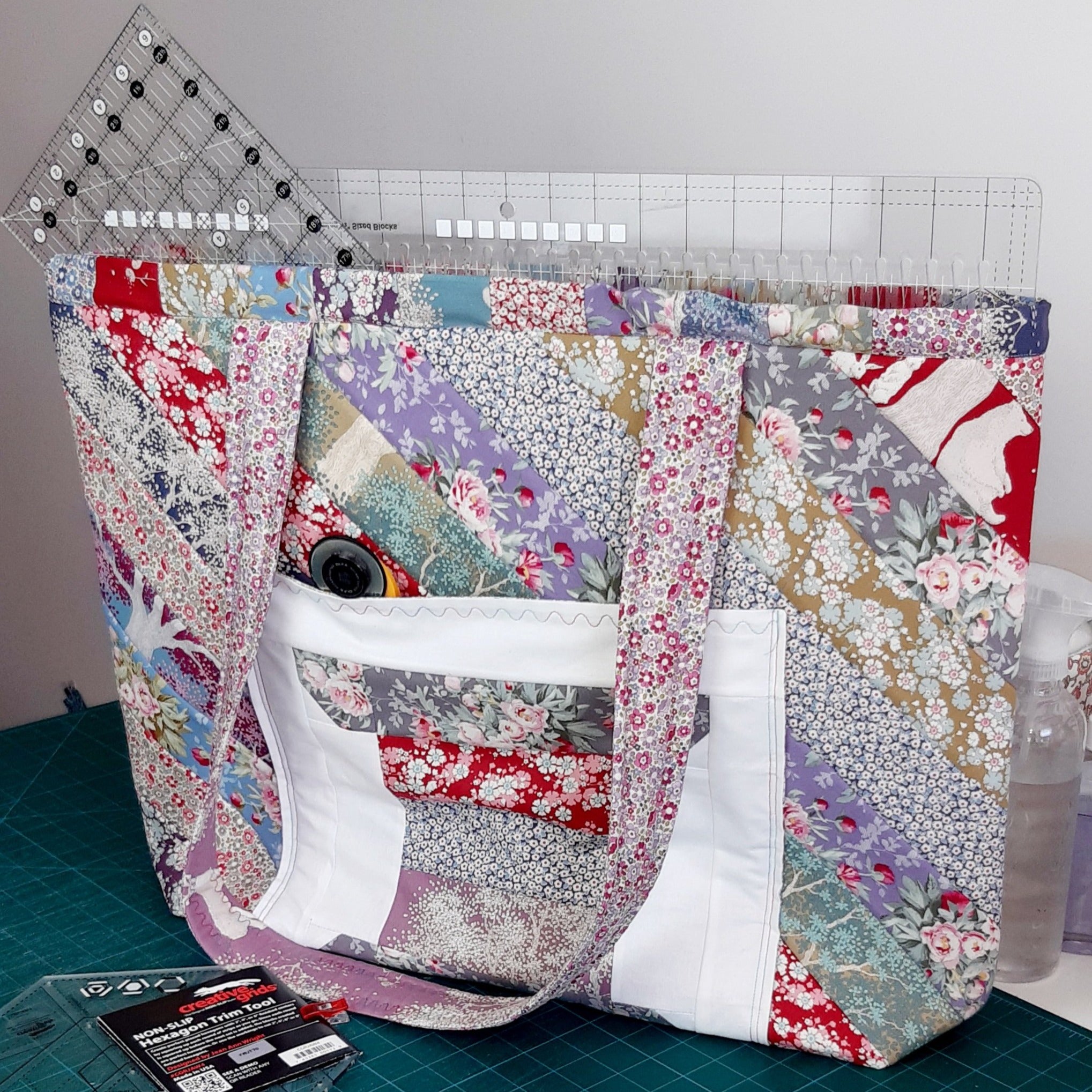 INSTRUCTIONS: Suzie Duncan 'Quilting Ruler Tote Bag' Pattern: PRINTED ...