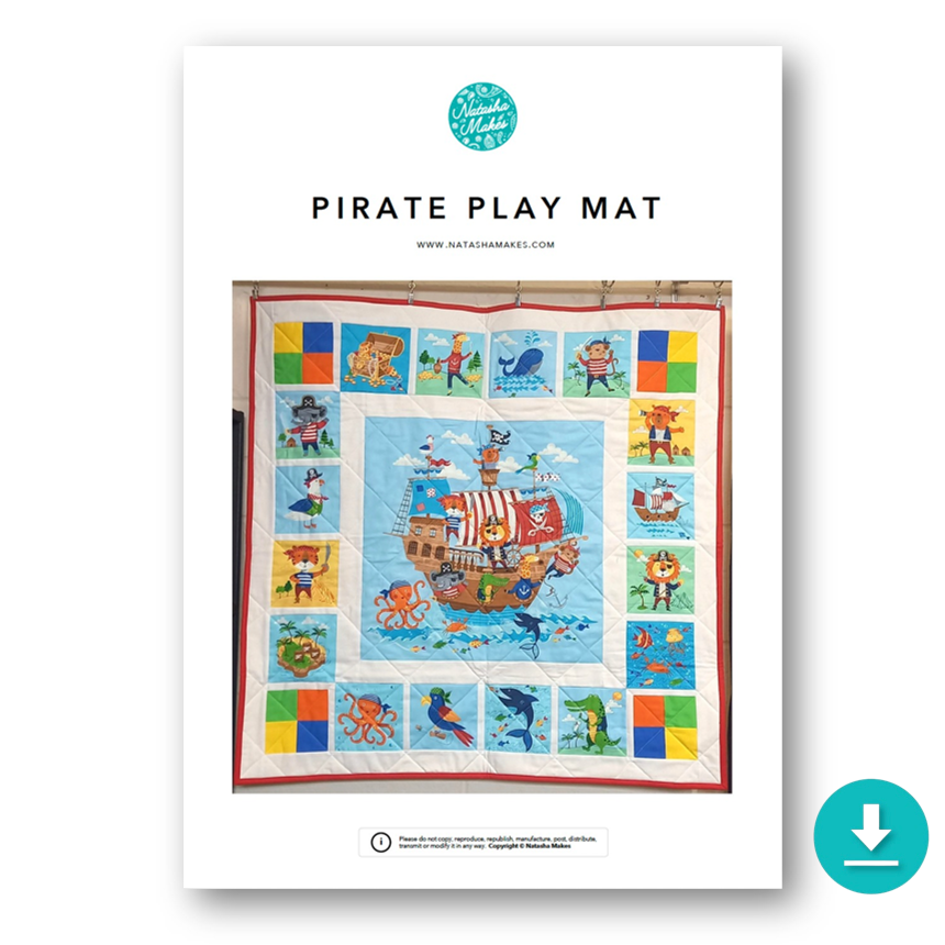 INSTRUCTIONS: 'Pirate Play Mat' Pattern: DIGITAL DOWNLOAD – Natasha Makes