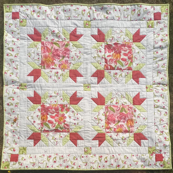 INSTRUCTIONS: 'Tiptoe Through the Tulips' Quilt: DIGITAL DOWNLOAD ...