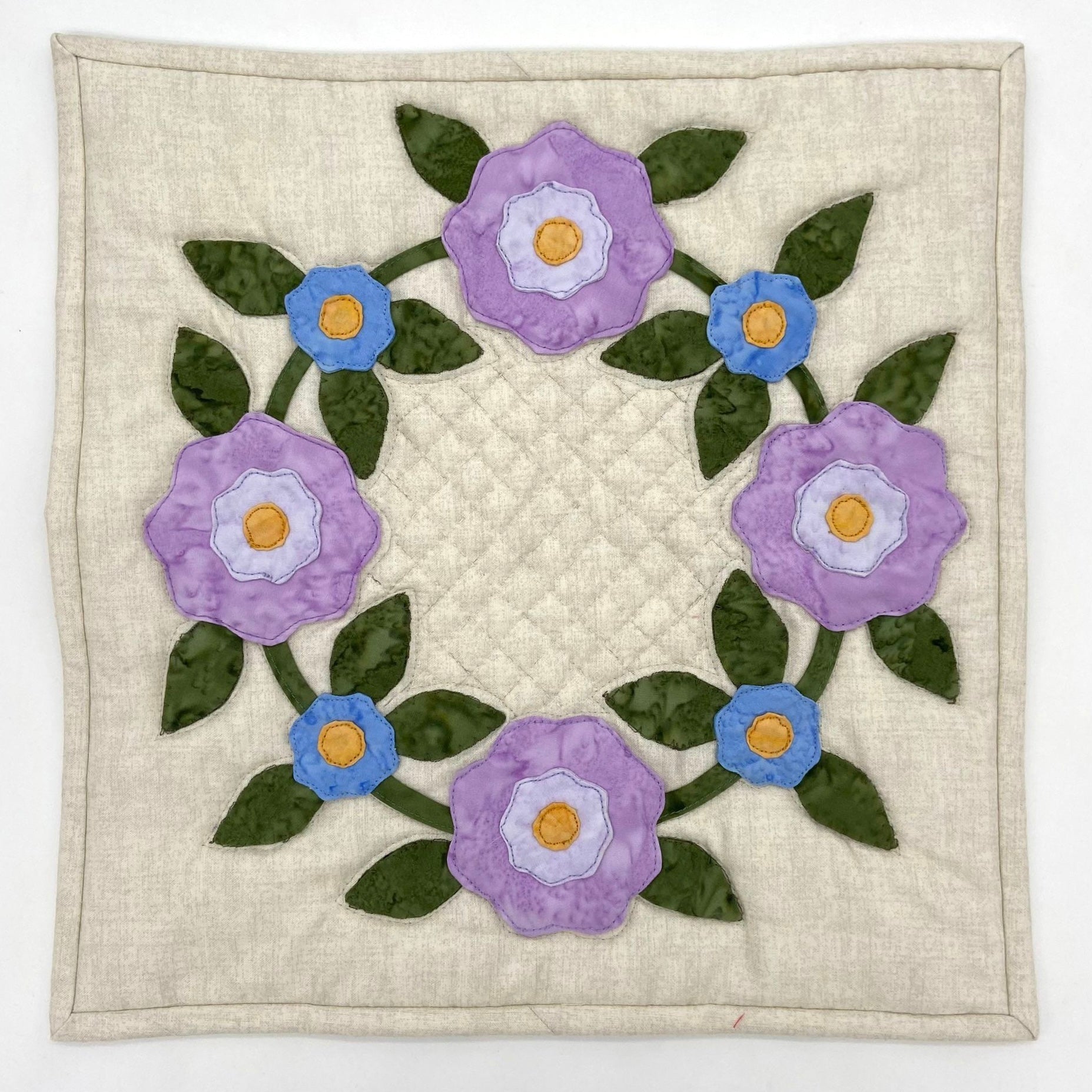 INSTRUCTIONS with Template: Calendar Quilt | BLOCK 5 'May Flowers': PR ...